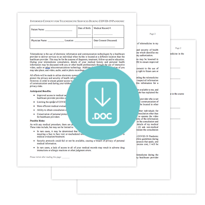 COVID-19 Telehealth Consent Form Download