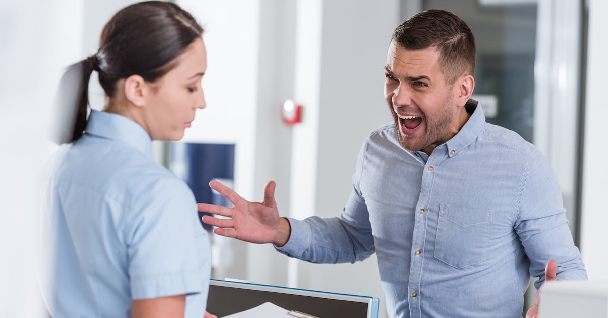 Failure to De-escalate Disruptive Patient Behavior